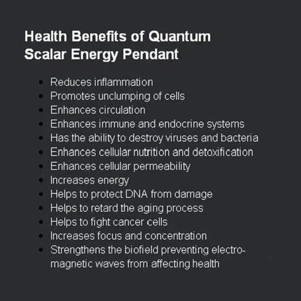 Pendant for EMR/EMF/EMP Radiation Protection